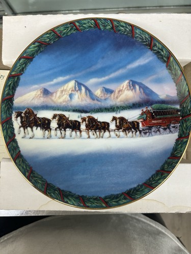 Budweiser Collector Plate – Holiday in the Mountains by Rip Kastaris ...