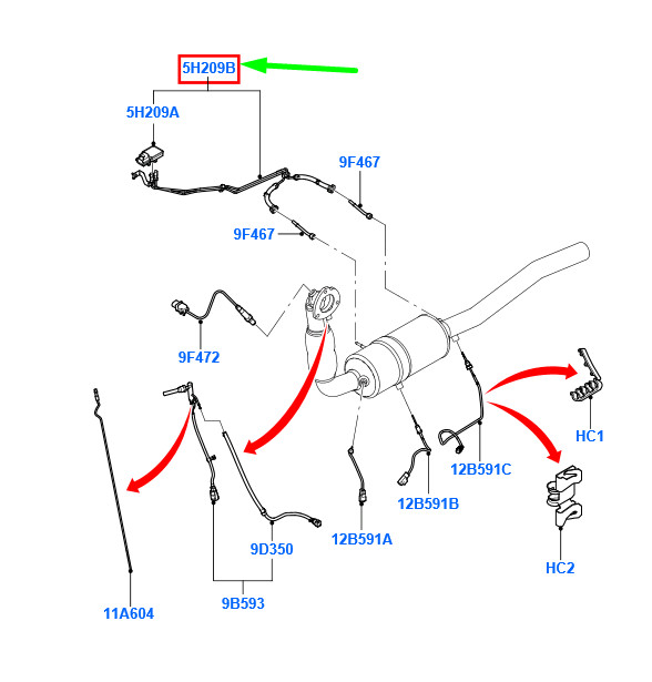Genuine Ford TRANSIT Mk7 Exhaust Pressure Sensor 1607486 for sale ...