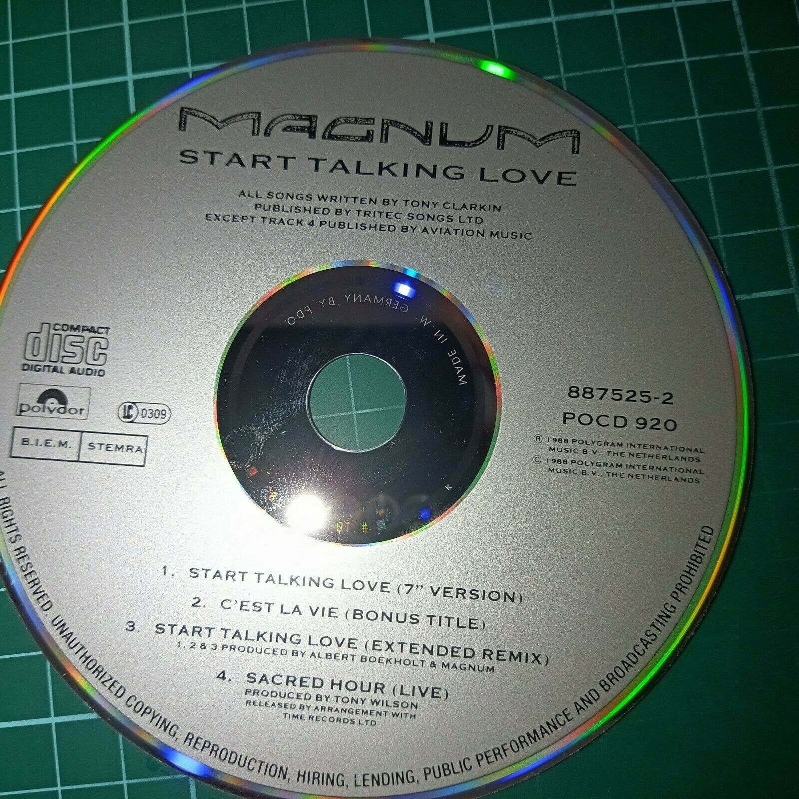 Magnum - Start talking love (4 tracks, incl. Ext. Remix, 1988) - Magnum ...