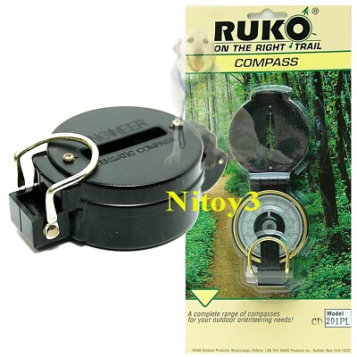 Ruko Liquid Filled Lensatic Compass - Lidded Case | eBay