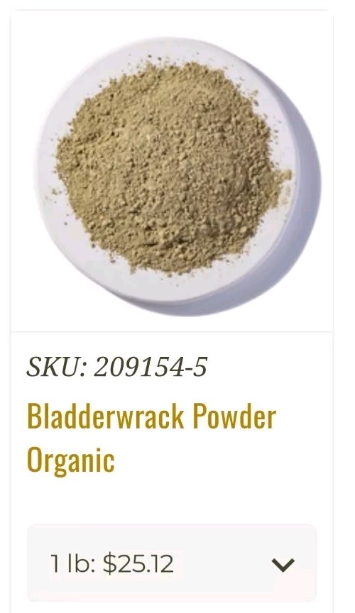 Starwest Botanicals Organic Bladderwrack Powder, 1 lb (453.6 g) Item ...