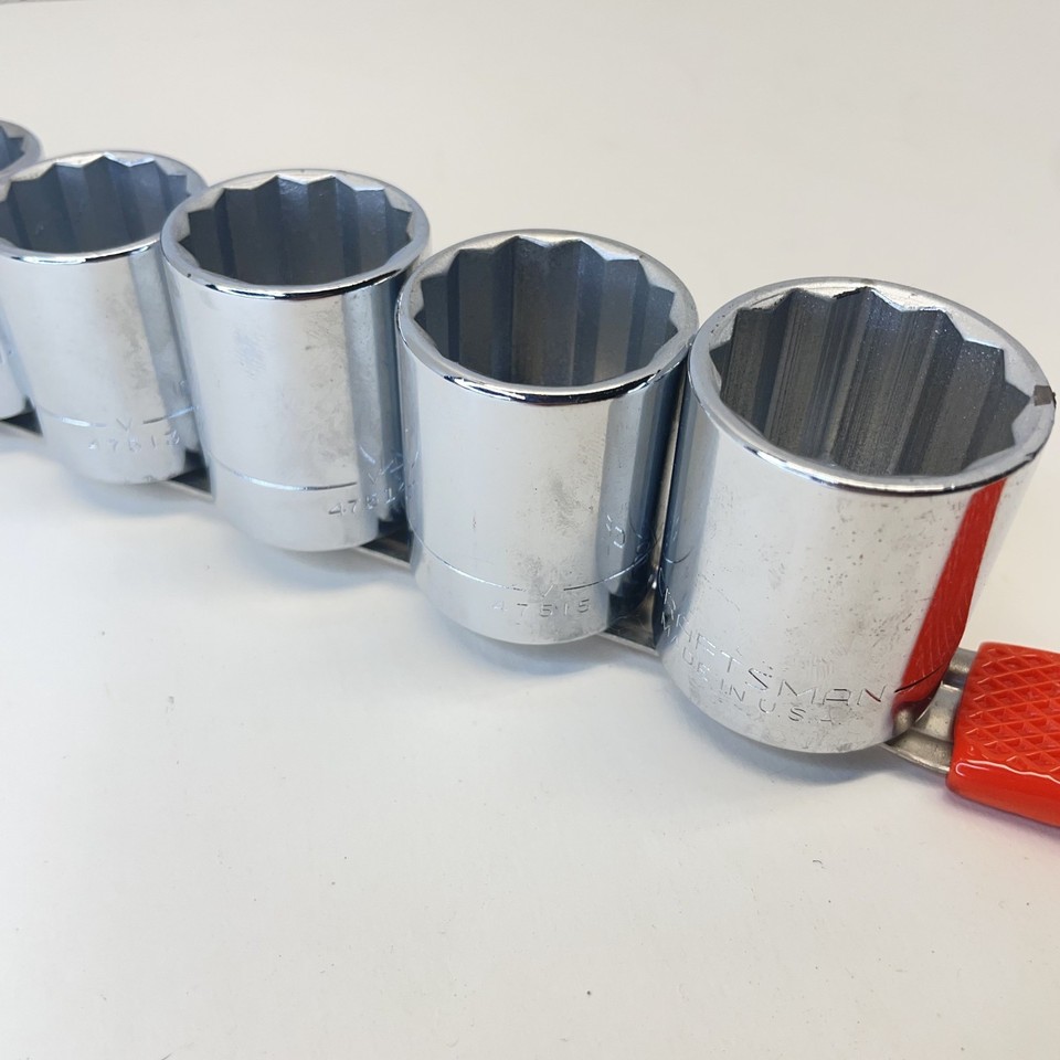 Vintage 12 Piece Craftsman Socket Set 1/2” Drive -v- Series 7/16” - 1 1 ...