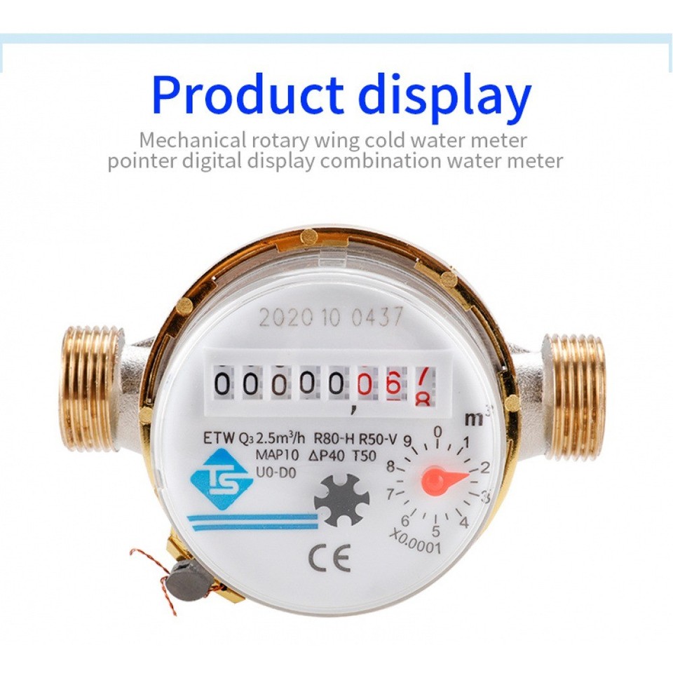 15mm 1/2 Inch Smart Water Flow Meter Read of Cubic Flow Meter 360 ...