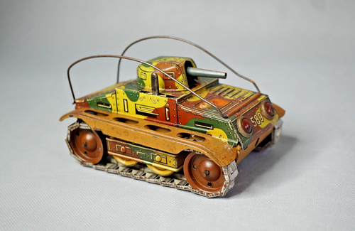 1945 UZ Zone Germany Arnold Tank 589 Camouflage Litho Tin Toy Wind Up ...