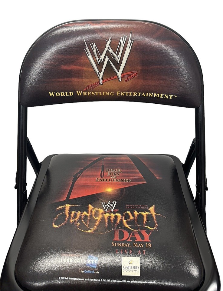 Rare WWE Judgement Day Wrestling Chair 2002 VIP Ringside Folding Chair ...