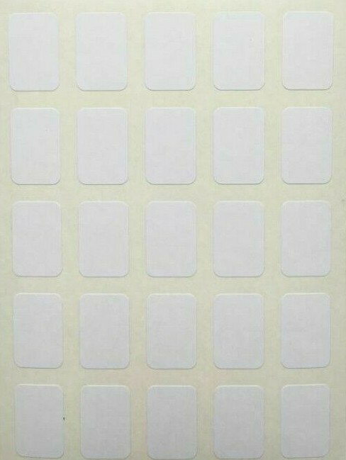 350 Small White Sticky Labels 18 x 12mm Price Stickers Tags Blank Self ...