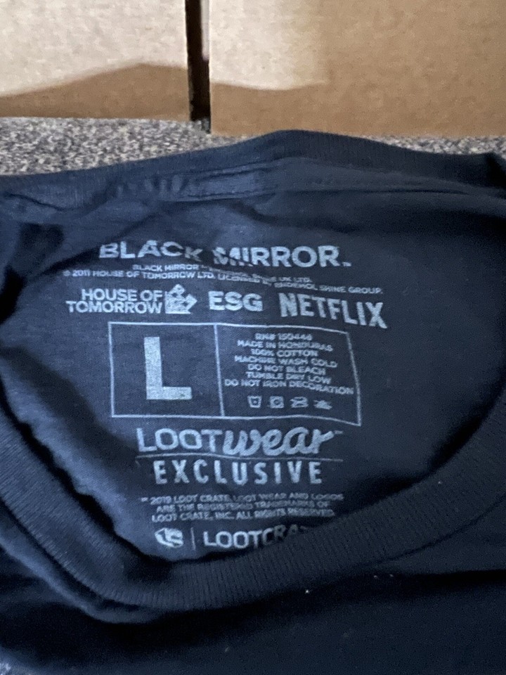 Loot Crate Black Mirror Tshirt Size L | eBay