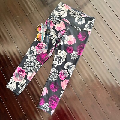 Marika Balance Collection Purple Floral Crop Leggings Size S | eBay