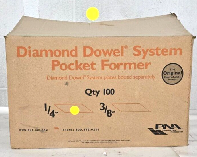PNA 1/4" DIAMOND DOWEL POCKET FORMER 8” X 3-5/8" X1-1/2"; LOT OF 100 | eBay