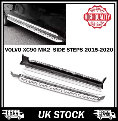 FOR VOLVO XC90 MK2 2015-20 ORIGINAL LOOK SIDE STEPS RUNNING BOARDS BARS ...