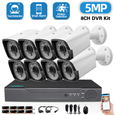 CCTV 1080P Security Camera System 8CH 4CH HD DVR Home Surveillance ...