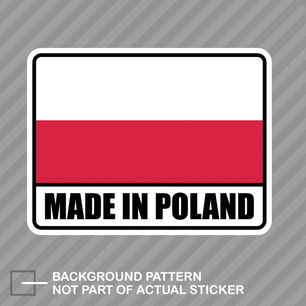 Made in Poland Sticker Decal Vinyl Polish POL PL | eBay