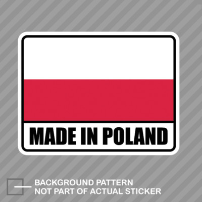 Made in Poland Sticker Decal Vinyl Polish POL PL | eBay