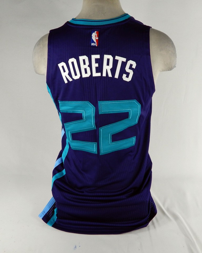 2015-16 Charlotte Hornets Brian Roberts #22 Gioco Emesso Viola Maglia L ...