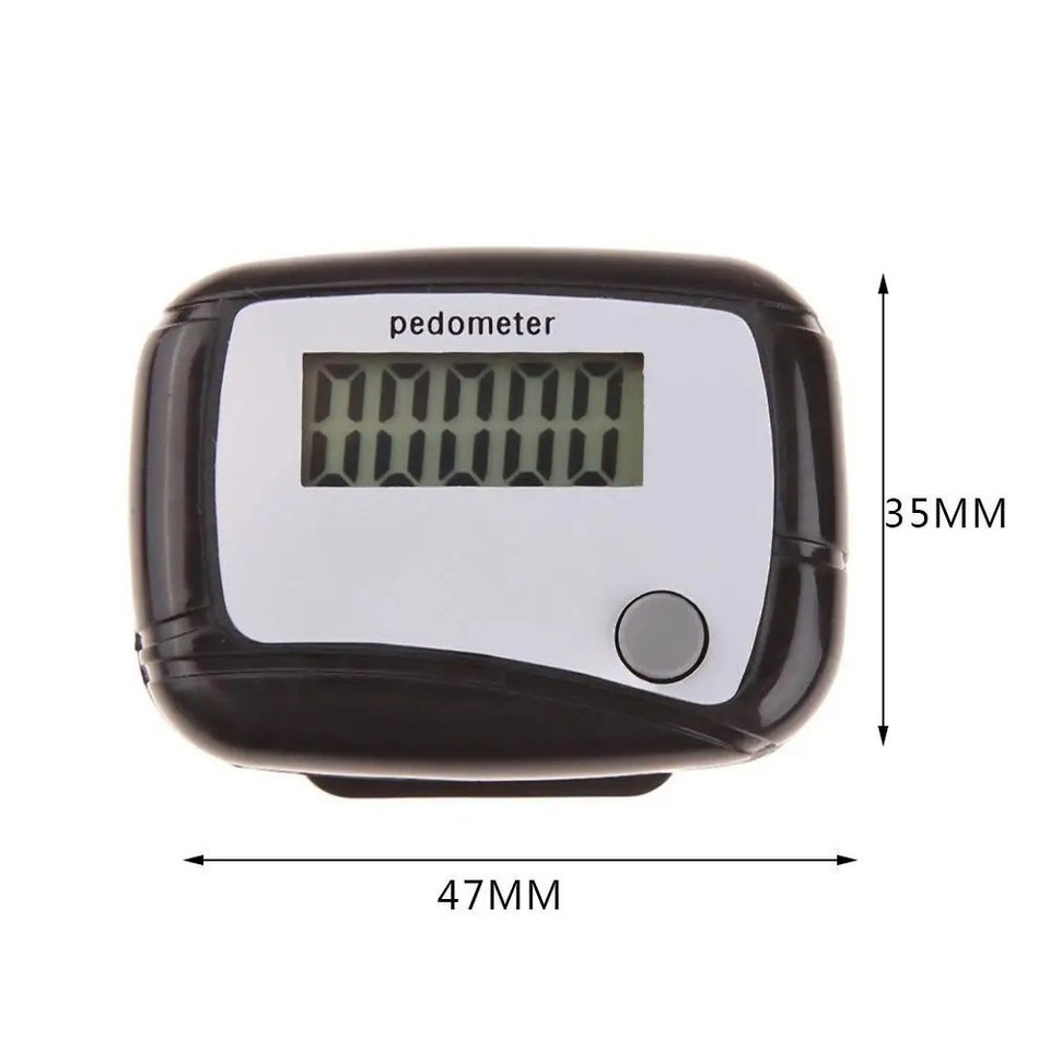 LCD Sports Pedometer Digital Step Calorie Counter Walking Distance Clip ...