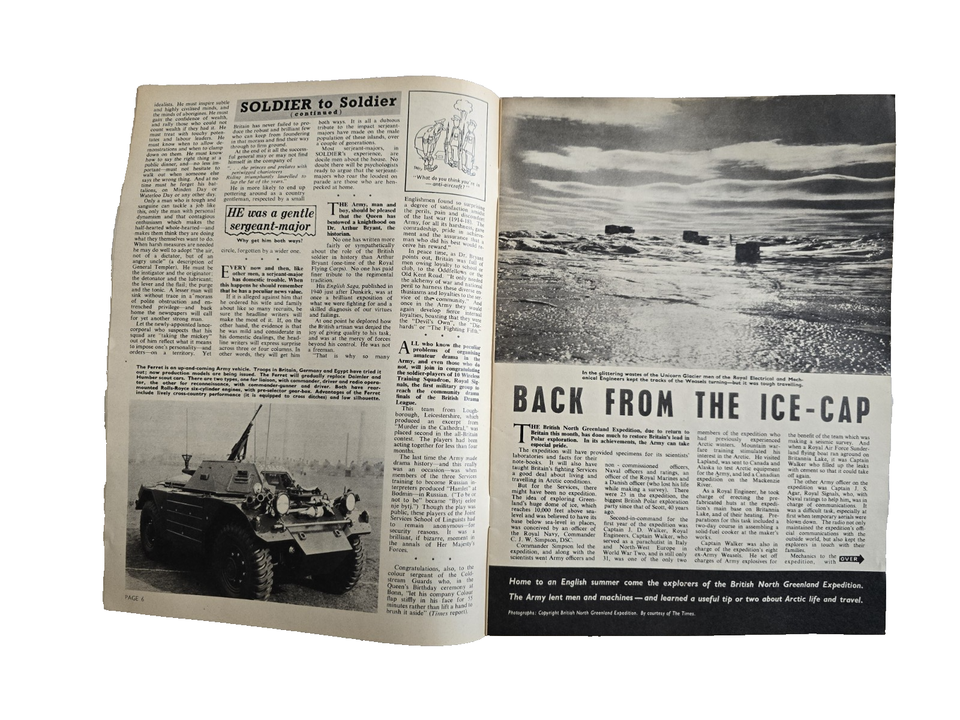 Soldier British Army Magazine Vol.10 No.6 August 1954 Back Cover Petula ...