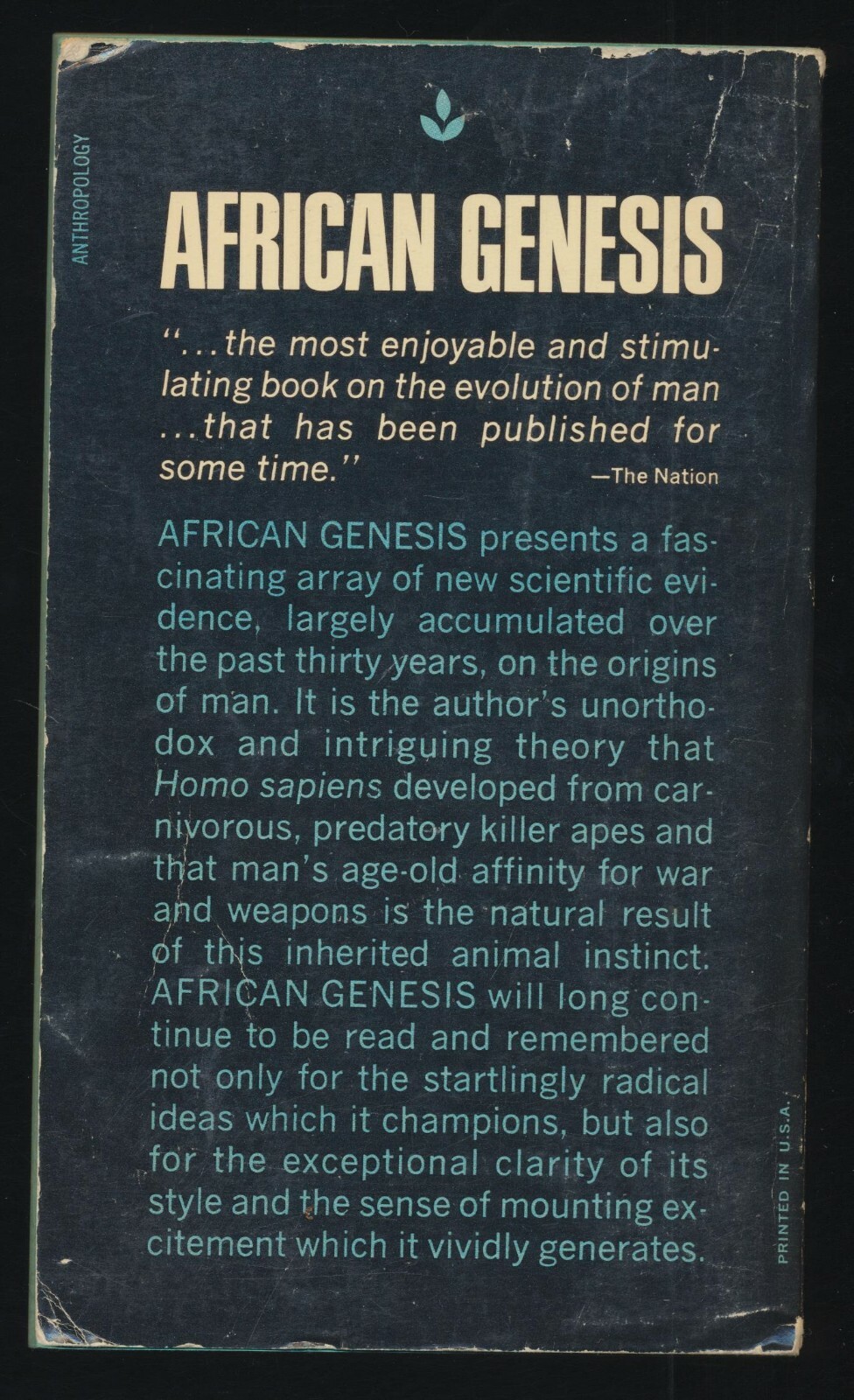 Robert Ardrey African Genesis Personal Investigation Animal Origins ...