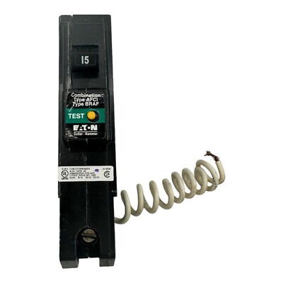Eaton USED BR115CAF Miniature Circuit Breakers BR 1P 15A 240V 50/60Hz ...