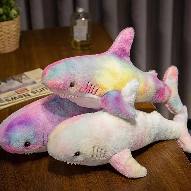 Shark Purple-Yellow 18 Inch Stuffed Animal Plush Toys Toddler Kids ...
