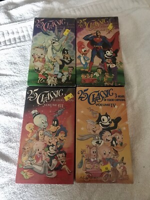 '25 Classic All Star Cartoons' vol.1-4 VHS-3 SEALED! - GOOD CONDITION ...