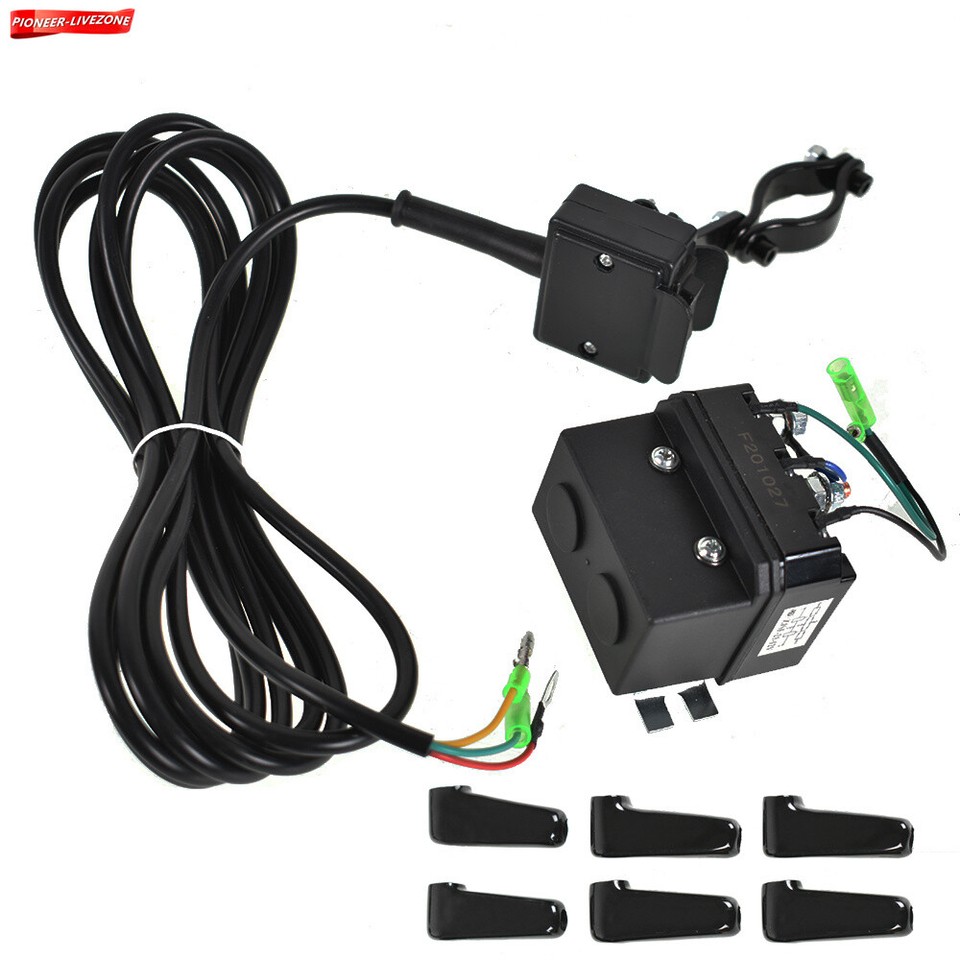 Fit For ATV UTV 12V Contactor & Winch COMBO Solenoid Relay Rocker Thumb ...