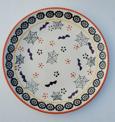 Temp-Tations Boofetti Dinner Plate Halloween Bats Spider Webs Seasonal ...