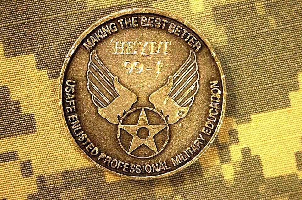 Challenge Coin USAF USAFE Enlisted Professional Military Education ...