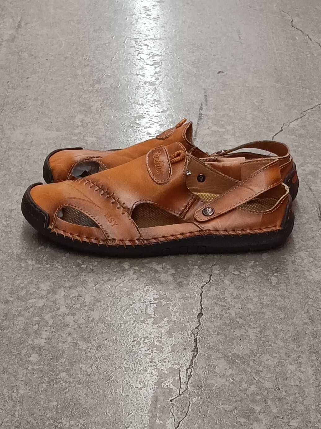 HSY Fashion 100% Caoutchouc Leather Slip On Sandal Sh… - Gem