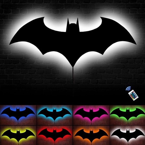 LED Bat Night Lights Wall Hanging Art LED Mirror Light Christmas | eBay