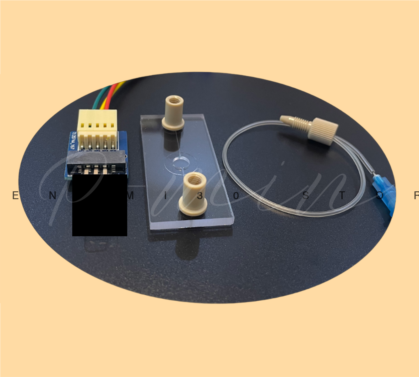 1PC Microfluidic electrochemical cell culture three-electrode flow cell ...
