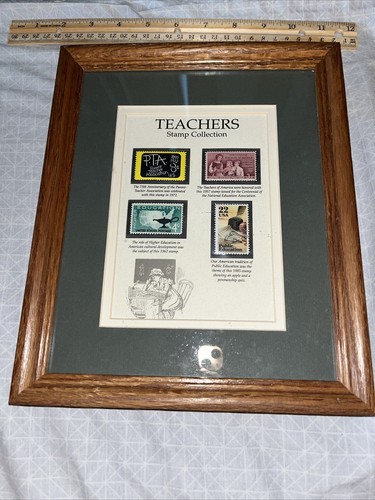 Teachers USPS Stamp Collection Framed Matted - PTA Public Higher ...