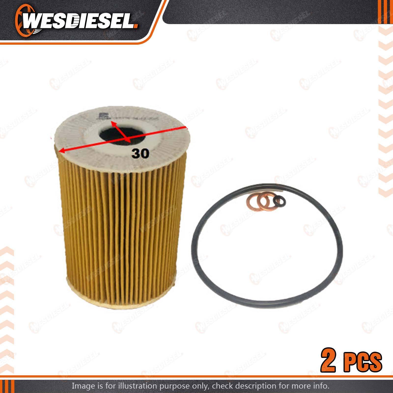 2 Wesfil Oil Filters fits Bmw M3 E90 E92 E93 Petrol S65B40A MPFI DOHC ...