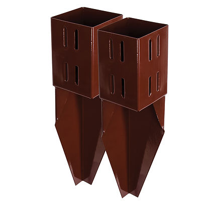X2 4 inch Spike Wedge Grip Fence Post Supports 100mm Timber Holder ...