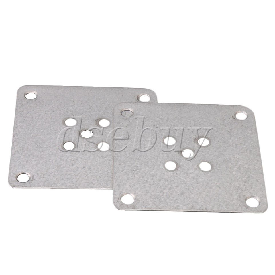 4 Pieces 8x8cm Table Legs Iron Mounting Plates 6mm Hole Dia Silver | eBay