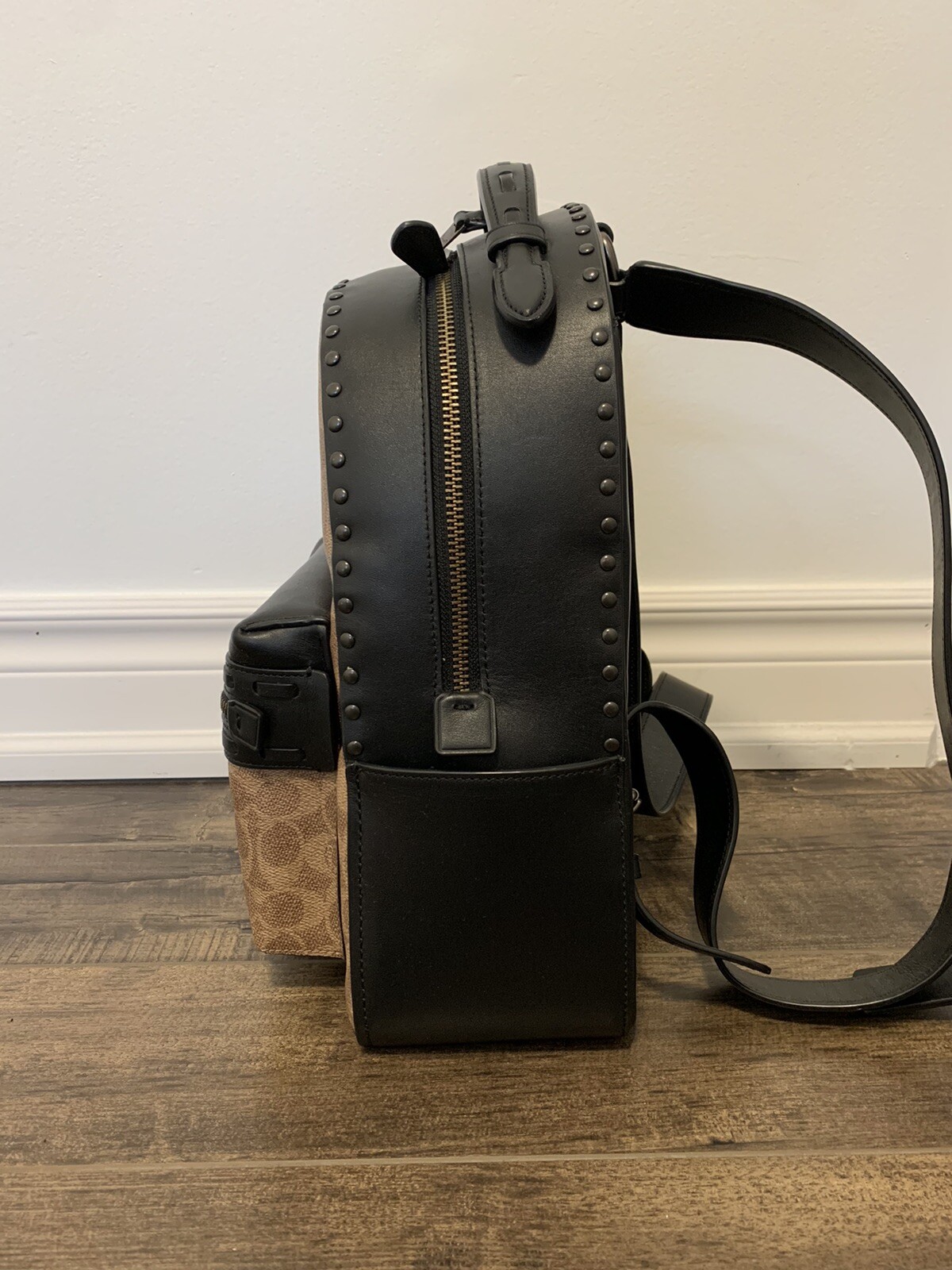 Coach Structured Leather Backpack, Brown And Black, L… - Gem