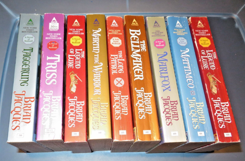 9 BRIAN JACQUES TALES FROM REDWALL BOOKS- TAGGERUNG, TRISS, MARLFOX ...
