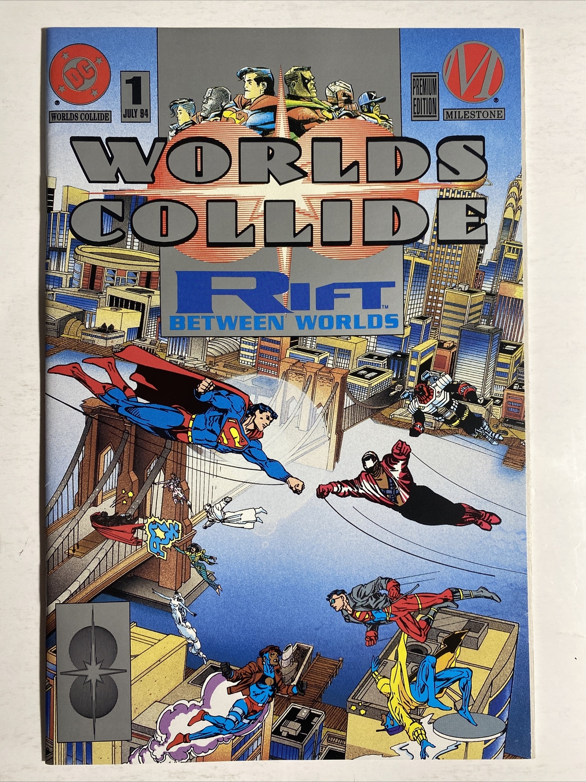 Worlds Collide Premium 1 (1st Print) Platinum Cover (1994) DC Comics ...
