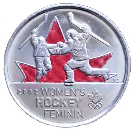 2009 Canada 25 Cents Olympic Womens Hockey Colored Uncirculated Quarter ...