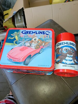 1984 gremlins lunch box and thermos Aladdin Warner bro’s good condition ...