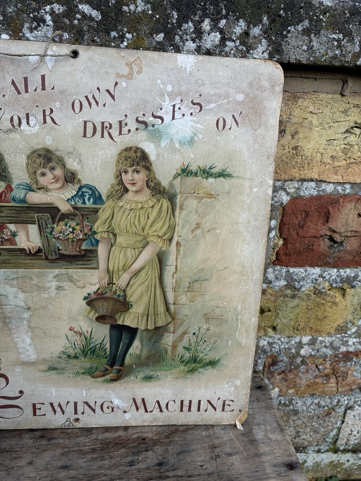 Singer Sewing Machine Advertising Showcard | eBay UK