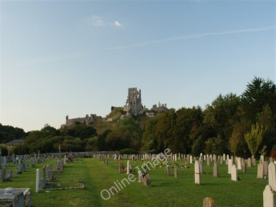 Photo 6x4 Corfe Castle Cemetery, Dorset Taking from just inside the ...