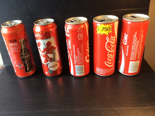 5 different Large Coke Cola Soft Drink Cans D | eBay