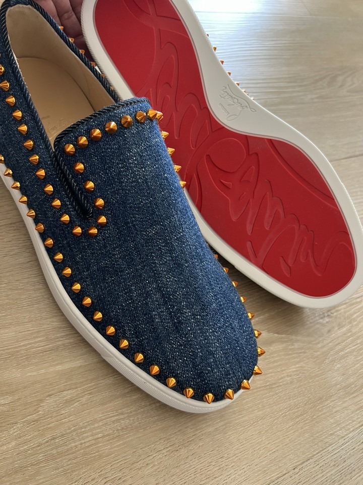 Christian Louboutin New Pik Spike Boat Deck Shoes 43 - 10 sneakers ...