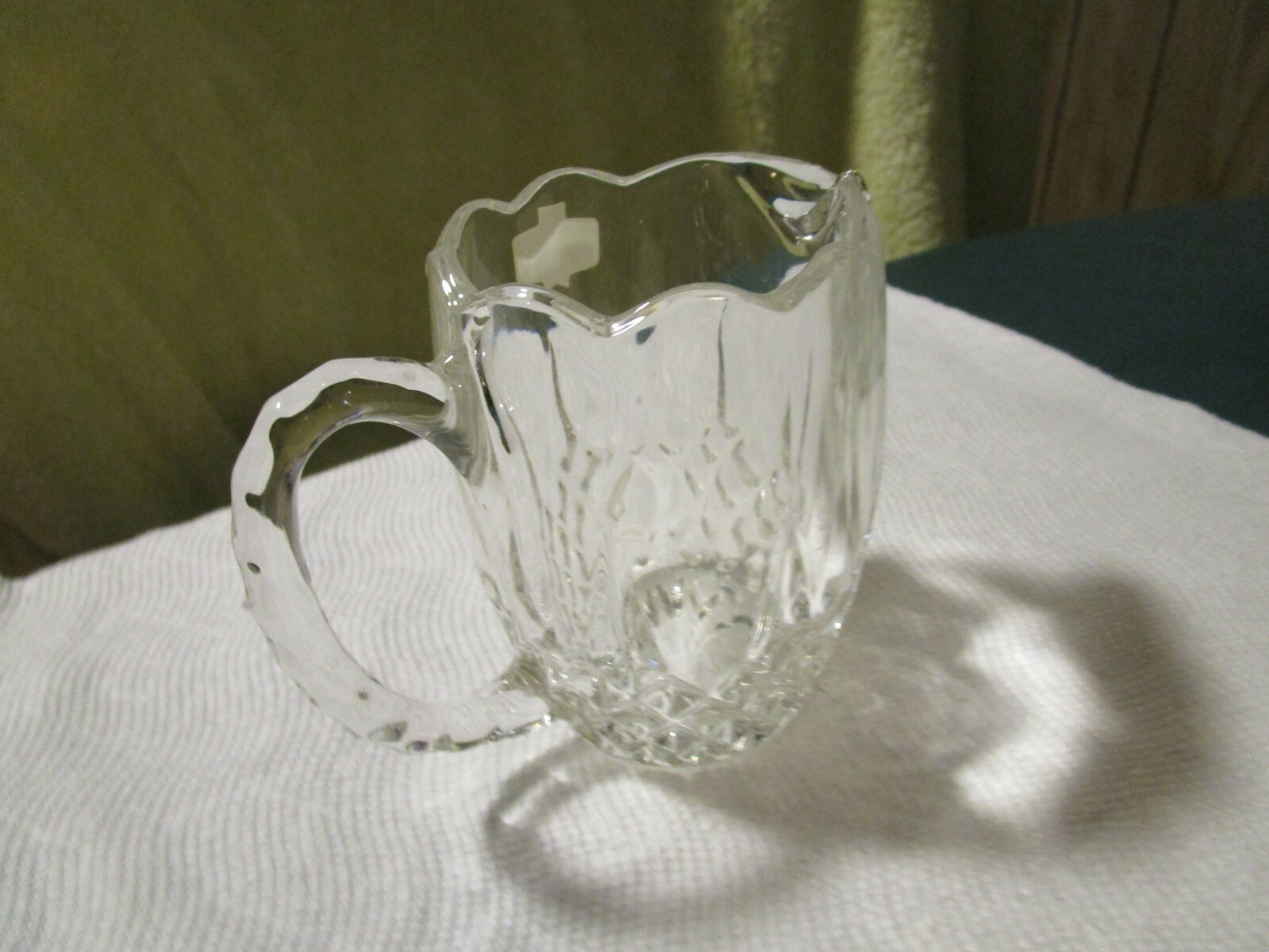QUALITY 24% LEAD CRYSTAL CREMER 8 OZ PITCHER~MADE IN YUGOSLAVIA!!~~1 ...