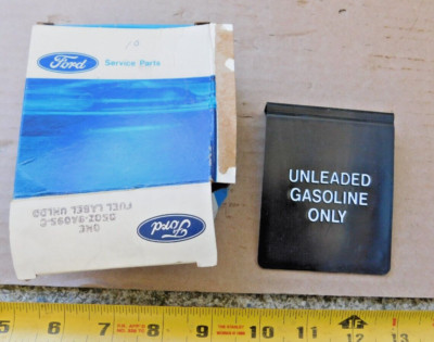 NOS "UNLEADED GASOLINE ONLY" FUEL DOOR LABEL 1975-76 FORD TORINO ...