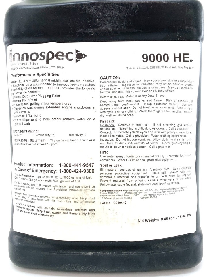 Innospec Multifunctional Middle Distillate Fuel Additive 2.5-gal | Pack ...