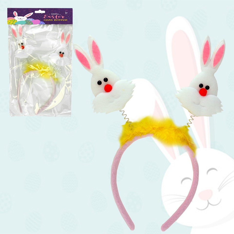 Universal Size Easter Chick and Rabbit Head Boppers With Fur Kids Party ...