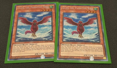 Yu-Gi-Oh! 2x Glife the Phantom Bird BLRR-EN008 1st Ed. Secret Rare NM ...