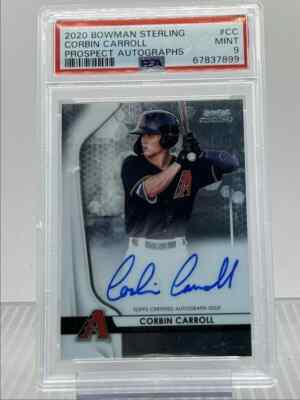 CORBIN CARROLL 2020 BOWMAN STERLING AUTOGRAPH BASEBALL AUTO PSA 9 | eBay