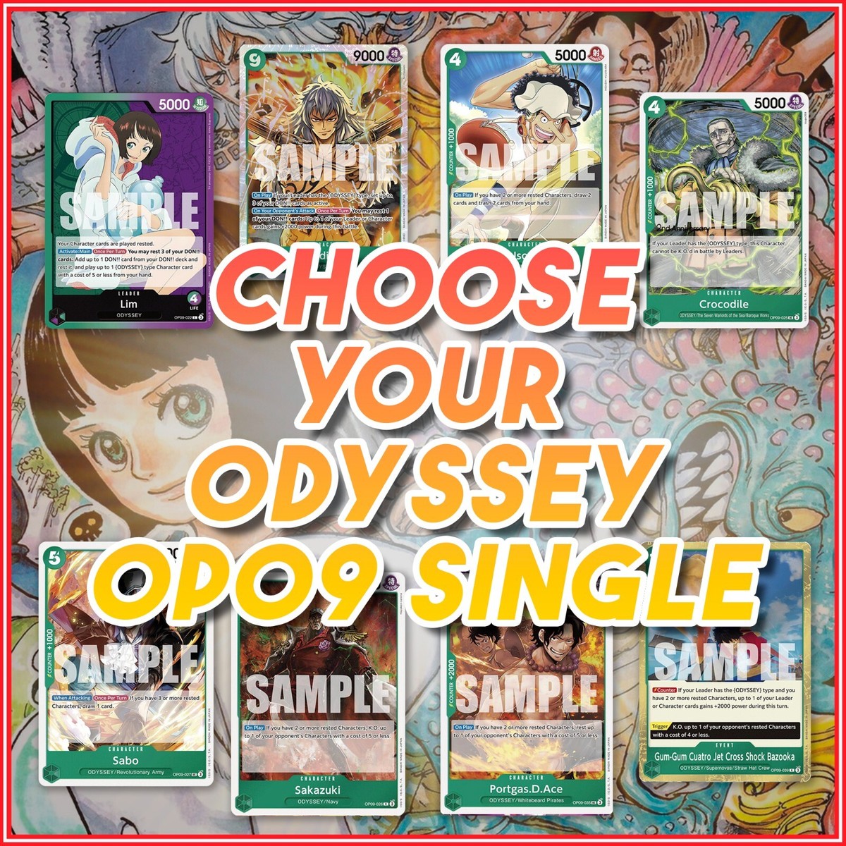 ONE PIECE TCG OP09 LIM DECK SINGLES ODYSSEY OFFICIAL BANDAI ONE PIECE TCG OP09 LIM DECK SINGLES ODYSSEY OFFICIAL BANDAI